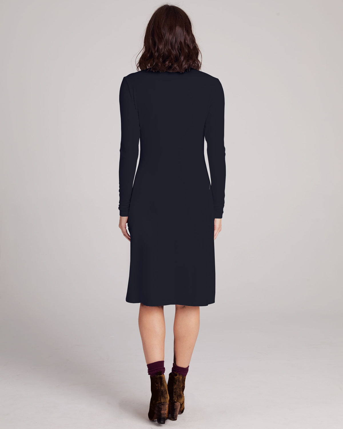 SUSTAINABLE FITTED TURTLENECK DRESS - Alynn Designs